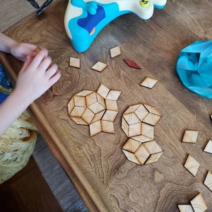 Penrose P2 Arc Tiles, Mathematical Puzzle, Pentagon Puzzle, Tile Puzzle ...