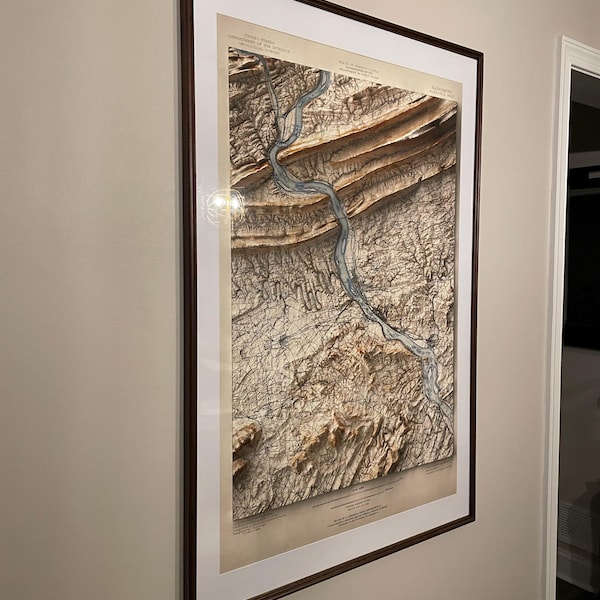 Appalachian Trail Topographic Map Poster | Atlas Style Original Design ...