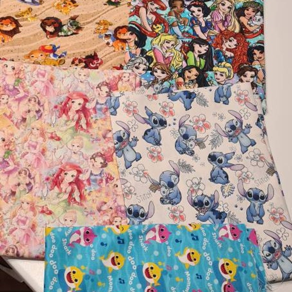 Stitch Fabric Blue Koala Fabric Cartoon Fabric Anime Cotton Fabric by ...