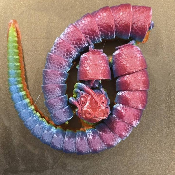 Ball Python Snake Digital .STL File for 3d Printing, Articulated Fidget ...