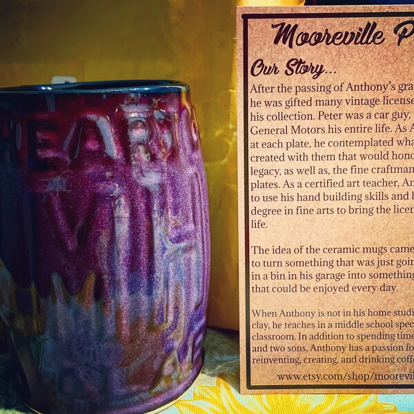 Alabama, License Plate Mug, Unique Pottery, Coffee Mug, Ceramic Mug ...