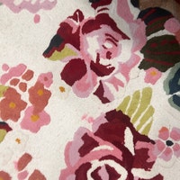 Irregular Kidney Bean Shape Tufted Colorful Rug, Multi-level Pile, Hand ...