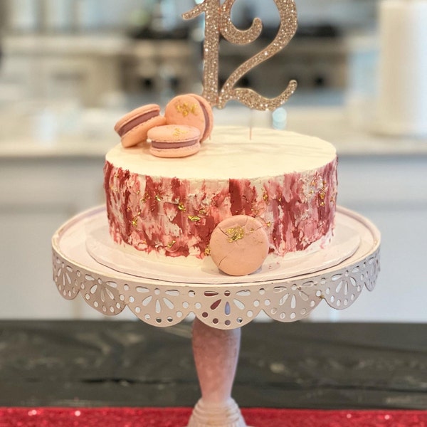 12 Birthday Cake Topper - ROSE GOLD Number Twelve Cake Topper - 12th ...