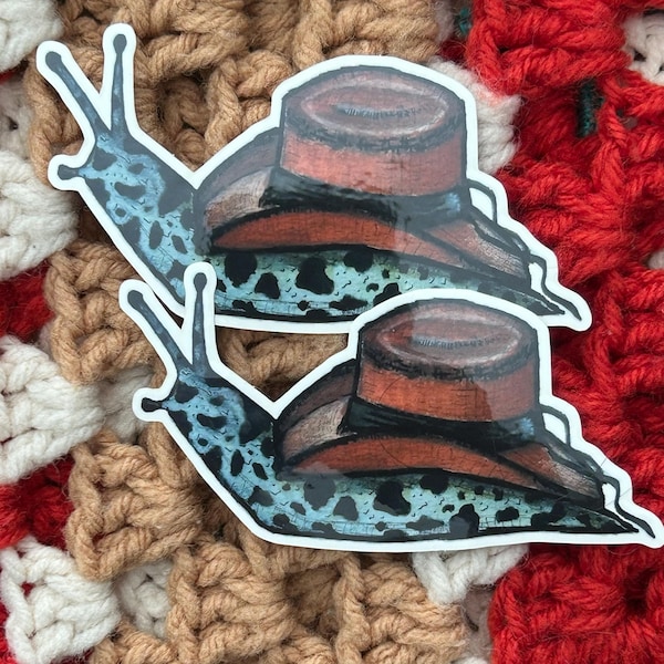 TRUE COWBOY Vinyl Sticker - Western Cowprint Snail Waterproof Glossy ...