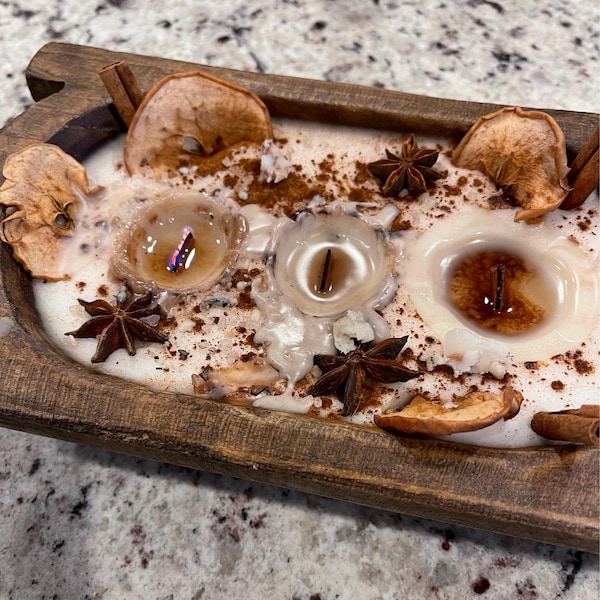 Spiced Orange and Cinnamon Chai Woodwick Dough Bowl Candles - Etsy