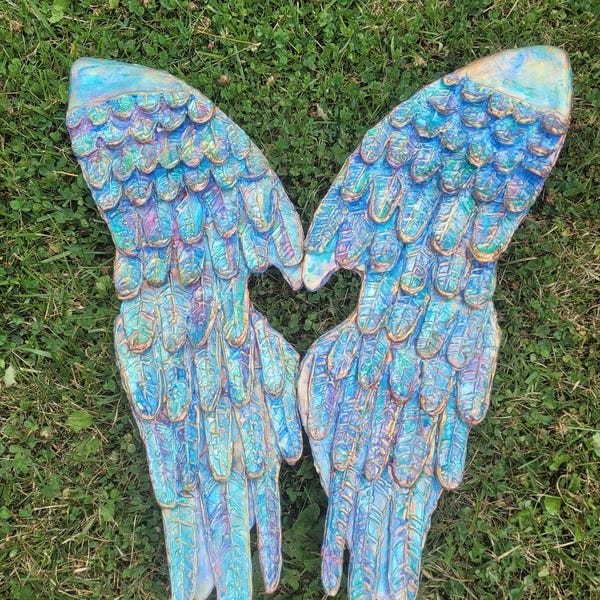 Petite Angel Wings. Beautiful and Iridescent Wall Hanging Wings ...
