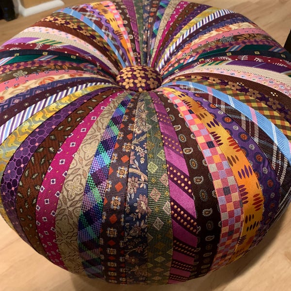 Aquamarine Tuffet Footstool by Dalgleish Clothworks, Footstool, Foot Stool, Pouf, Pouffe, Tuffet ...