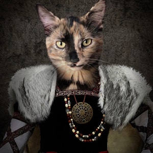 Custom Viking Pet Portrait . Viking Portrait . Viking Pet Portrait ...