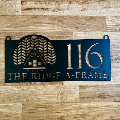 Gnome Peace Address Sign Vertical Decorative Metal - Etsy