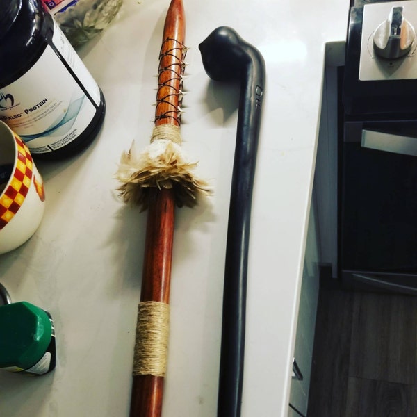 Traditional Tokofini Style Talking Stick Original Handcarved U Pik Wood ...