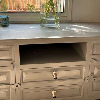 Half Moon Marble & Wood Knob With Brass Strips Artistic Cabinet Knob ...