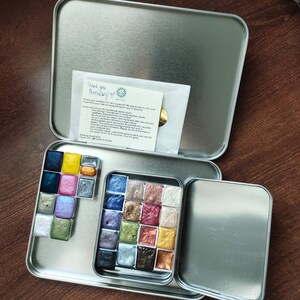 Silver Hinged Metal Tin Box empty Travel Watercolor - Etsy