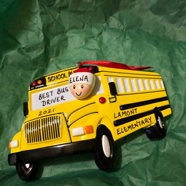 Bus Driver Personalized Ornament - Best School Bus Driver Christmas ...