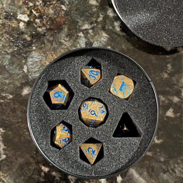 Arcane Fissure Metal Dnd Dice Set | for TTRPG Games Such as Dungeons ...