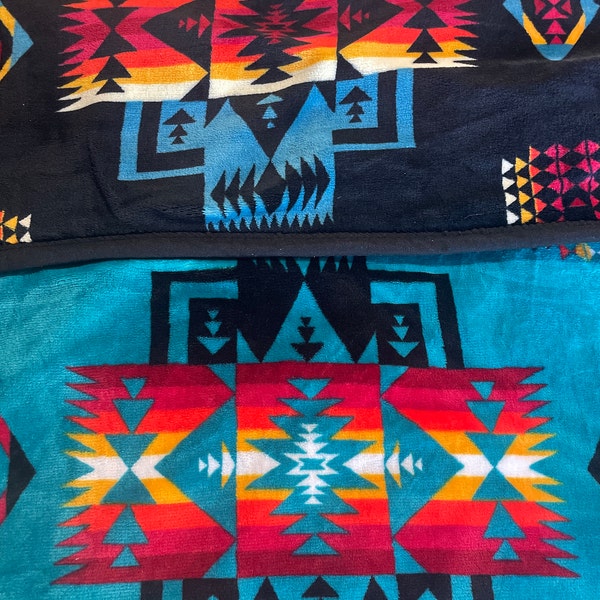 Native American Style Design Super Soft Plush Reversible Full Size ...