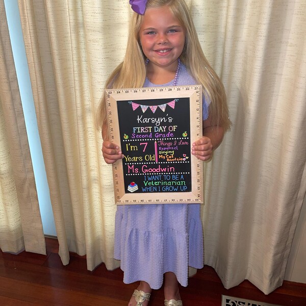 First Day of School Sign, Back to School Board, First Day of ...