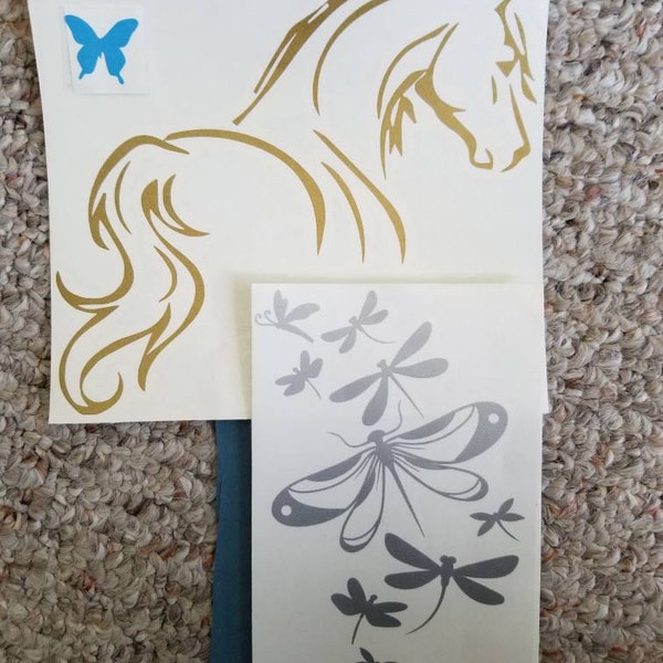 Dragonfly Swarm Vinyl Decal | Swarm of Flying Dragonflies Decal | Decal ...