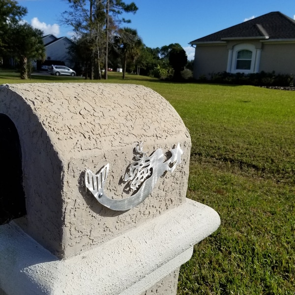 Mermaid Mailbox Flag, Metal Mermaid With Starfish, Listing is the ...