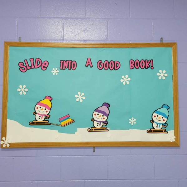 Slide Into A Good Book! Bulletin Board Kit, School, Classroom, Library ...