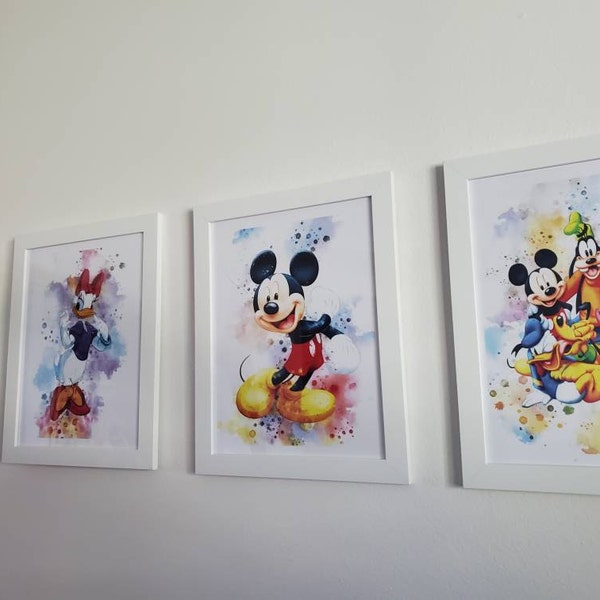 Set 6 DISNEY PRINTABLE ART, Disney Print, Disney Poster Disney Wall ...