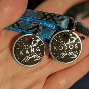 Luna Dog Tag Pet ID Tag Personalized Dog Tag Microchip Pet | Etsy