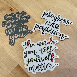 SINGLE STICKER Words Matter Motivational Sticker Inspirational Vinyl ...