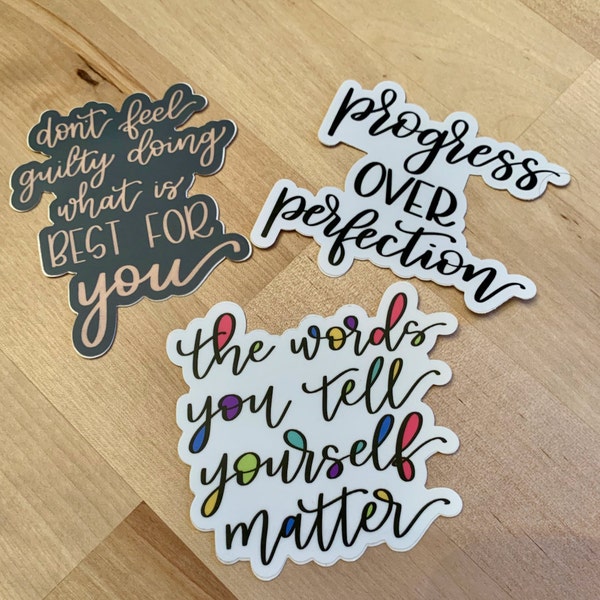 SINGLE STICKER Words Matter Motivational Sticker Inspirational Vinyl ...