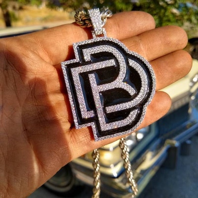 Custom Iced Out Danny Phantom Dark in the Glow Cartoon Pendant in 925 ...