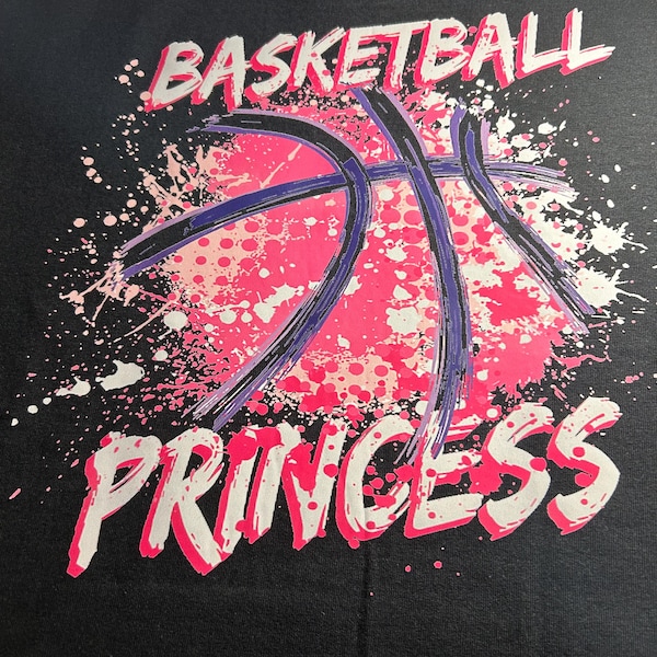 Basketball Princess PNG Design for Girls T-shirt · Pink Crown Ball ...