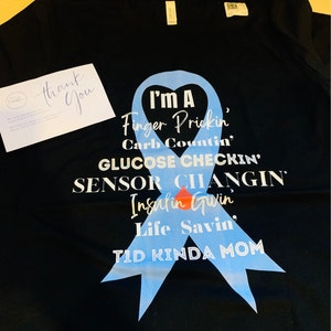 Type 1 Warrior Diaversary Type 1 Diabetic Mom T-shirt Type One Diabetes ...