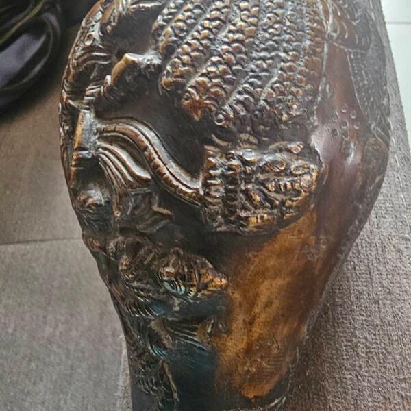 Vintage Victorian Era Brass Bird Cage, Carved Brass Pinjara ...