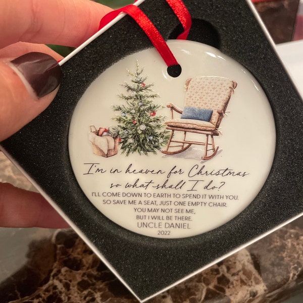 Personalized Empty Chair Christmas Ornament Remembrance Gifts ...