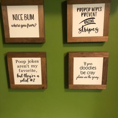 Doodies Be Cray, Funny Bathroom Decor, Housewarming Gift, Funny Kid's ...