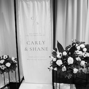 Fabric Linen Welcome Sign Welcome Sign Bridal Shower Sign Wedding ...