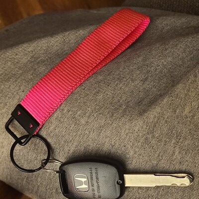 Neon Hot Pink Key Fob Wristlet 3 or 5.5 - Etsy