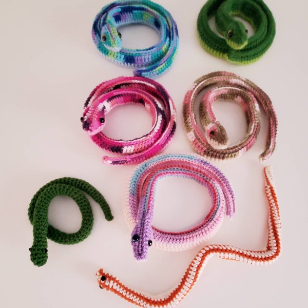 Crochet Snakes- PDF Crochet Ebook With 9 Snake Patterns - Etsy