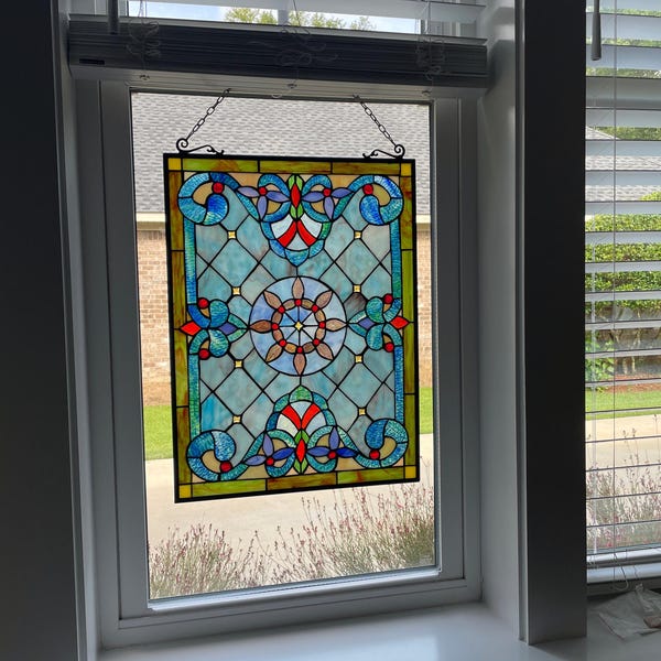 CHLOE Lighting ANELISA Tiffany-style Victorian Design Window Panel 18 ...