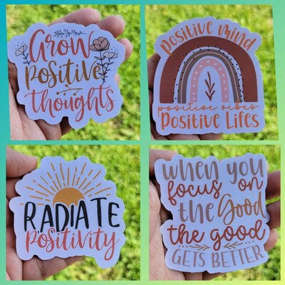 Boho Inspirational Quotes Svg Png Bundle, Printable Stickers ...