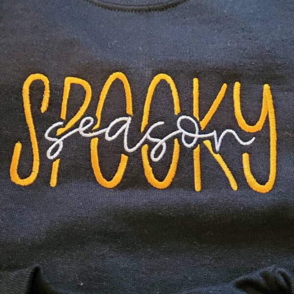 Spooky Season Embroidery Files, Trendy Embroidery Files, Instant ...