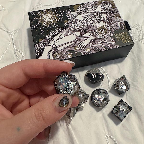 Siren Scales - Handmade Resin Sharp Edge Dnd Dice Set for Dnd, D&D ...