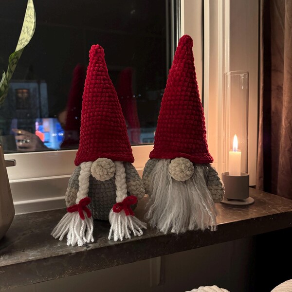 PATTERN: Plush Gnome Pattern - Amigurumi Chunky Gnome Pattern ...