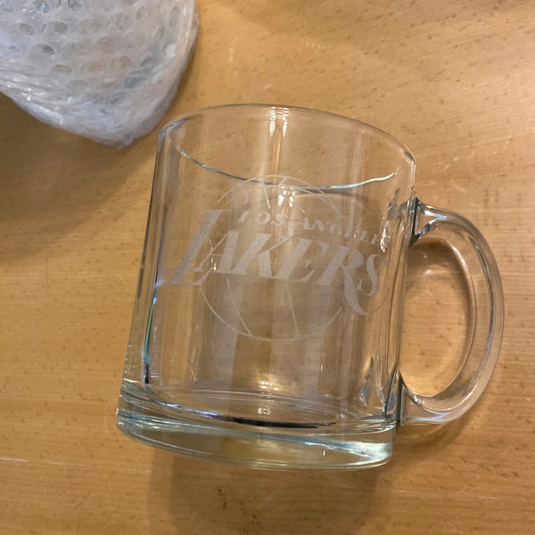 Custom Etched Glass Coffee Mug - Sandblasted, Personalized, Engraved ...