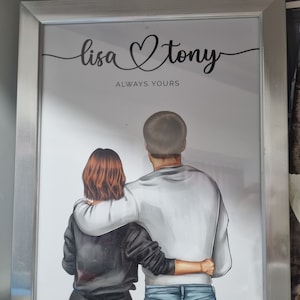 Personalised Couple Print Couples Gift Gift for Her | Etsy