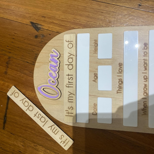 First Day of School Board | Personalised Board | Back to School ...