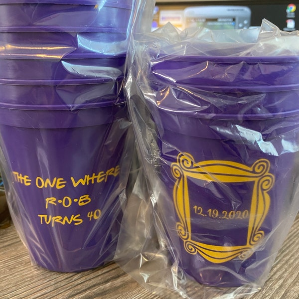 Friends Birthday Cups, Friends Theme Party, Friends Cups, Friends ...