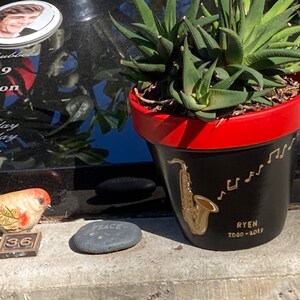 Zebra Print Hand Painted Terracotta Plant Pot | Etsy