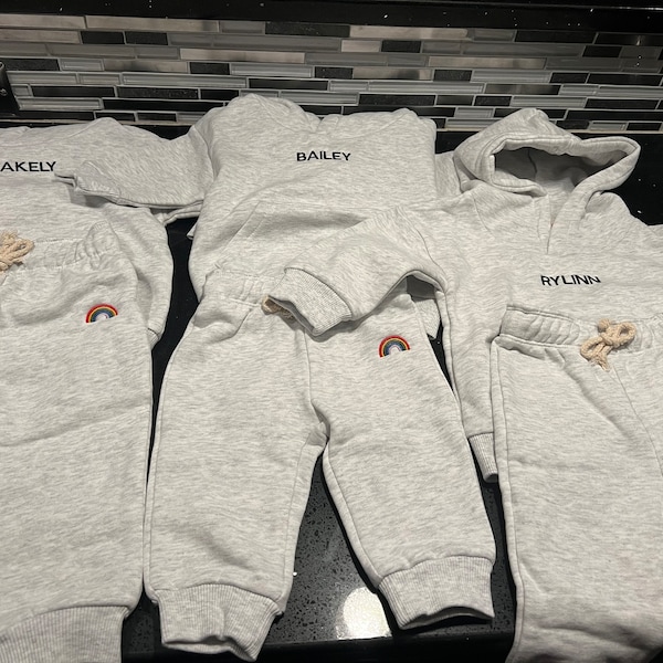 Custom Kids Sweatshirt | Toddler or Baby Hoodie Sweatshirt Set ...