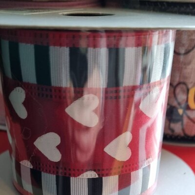 Wire Edged Ribbon UK 1.5,bee Ribbon Summer Wreathes ,bees on Gingham ...