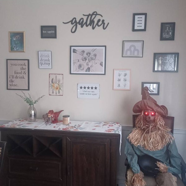Gather Sign, Gather Wood Sign, Gather Wall Decor, Thanksgiving Decor ...