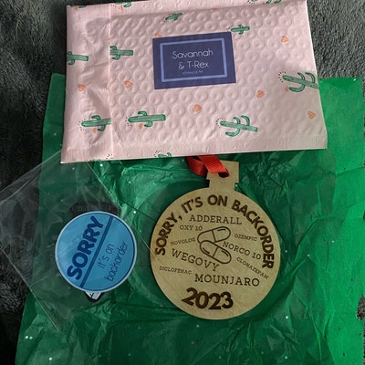 Pharmacy Humor Sticker 2 Inches Round. Sorry, It's on Backorder Tablet ...